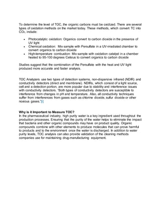 Introduction to total organic carbon | DOCX