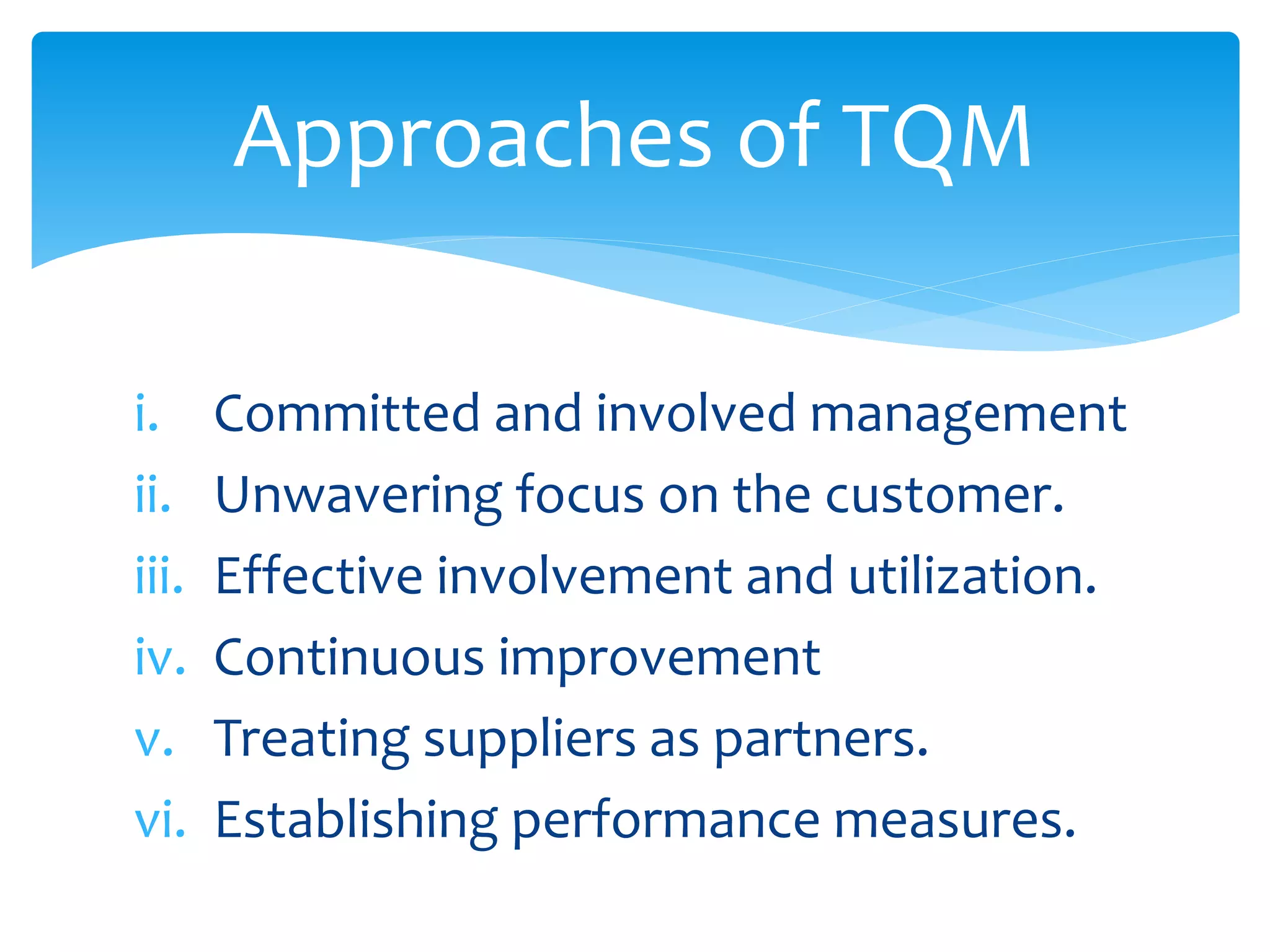 Introduction to total quality management(tqm) | PPTX