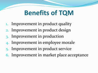 Introduction to total quality management(tqm) | PPTX
