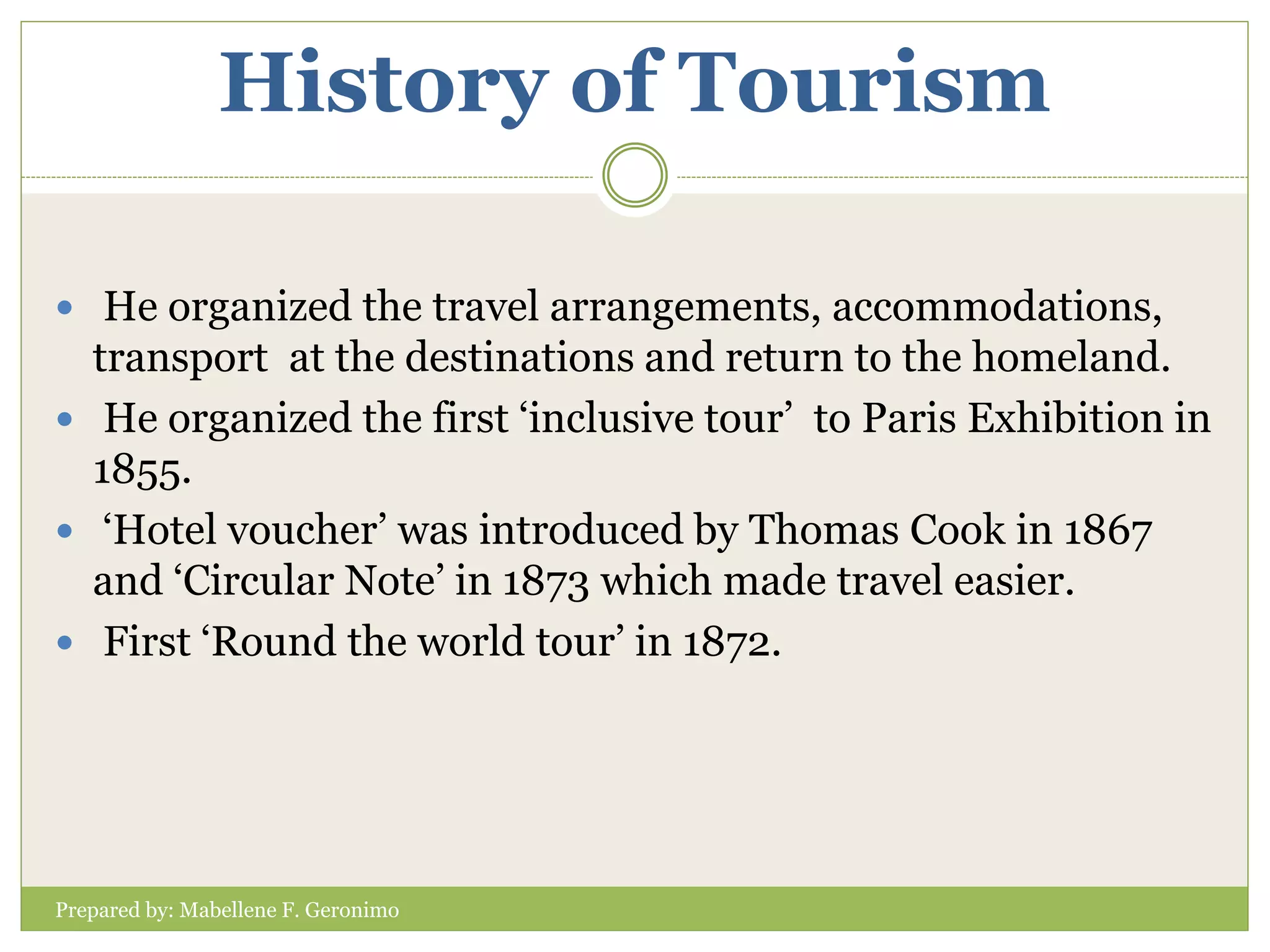 Introduction to tourism | PPTX