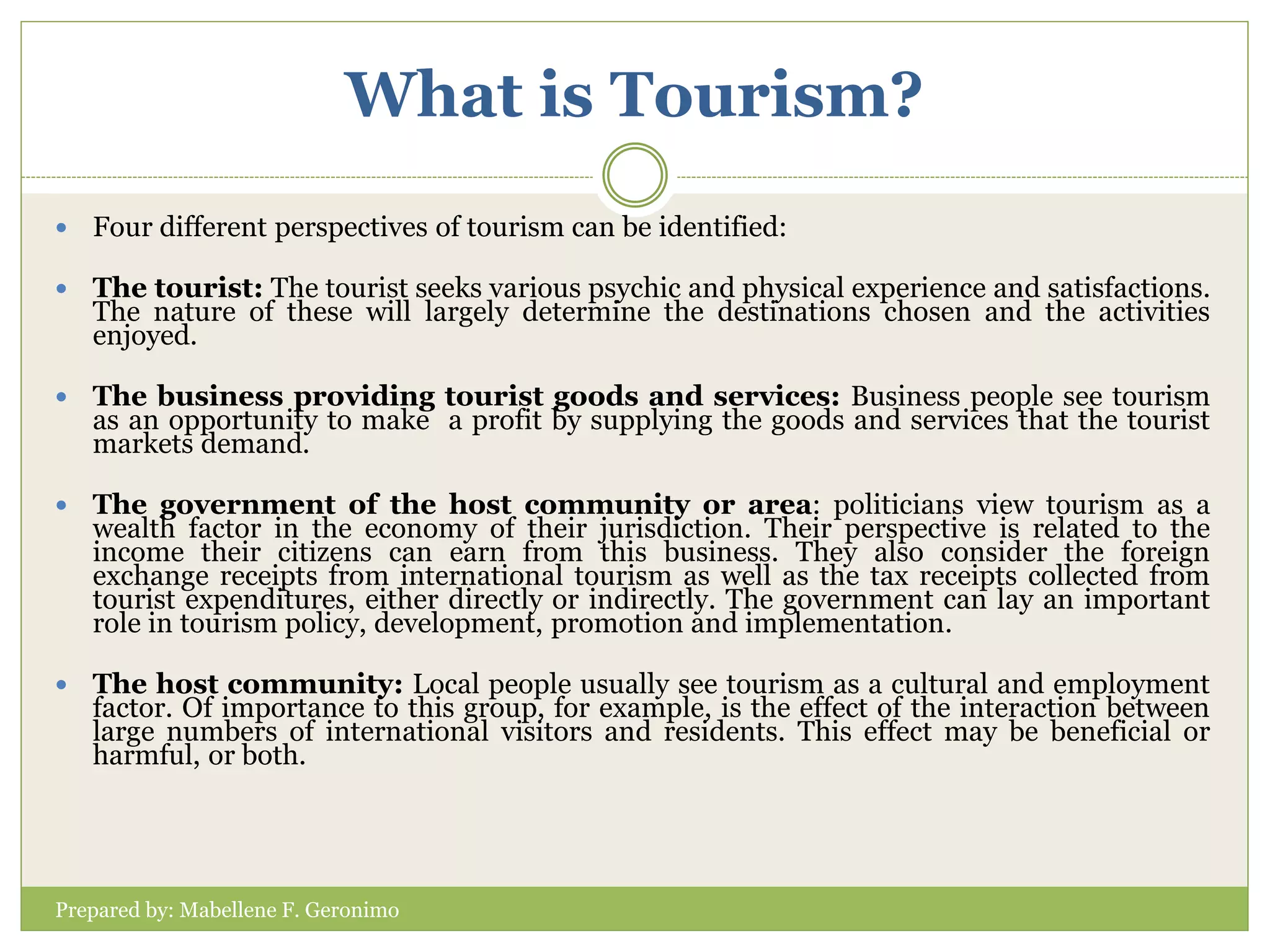 Introduction to tourism | PPTX