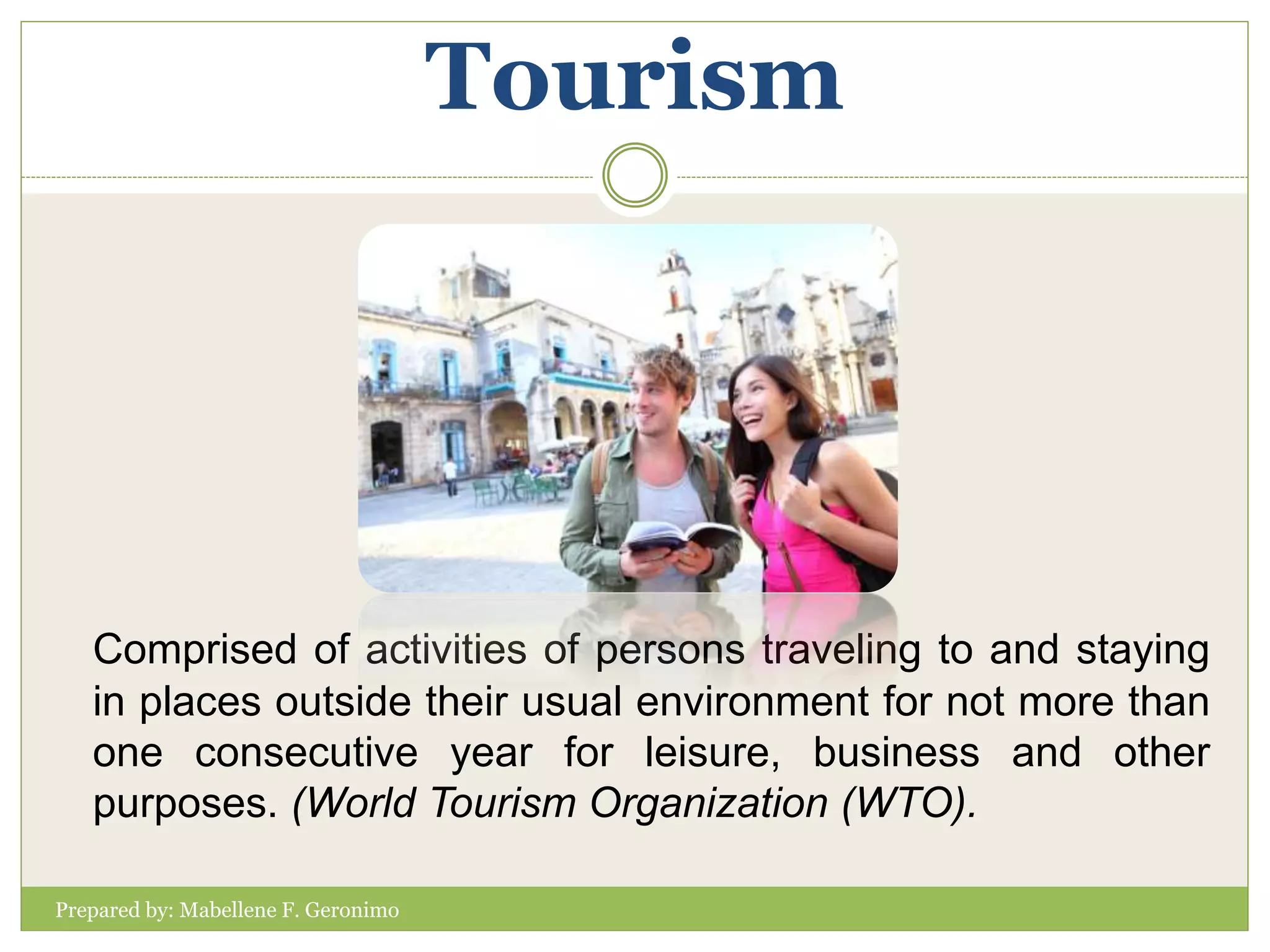Introduction to tourism | PPTX