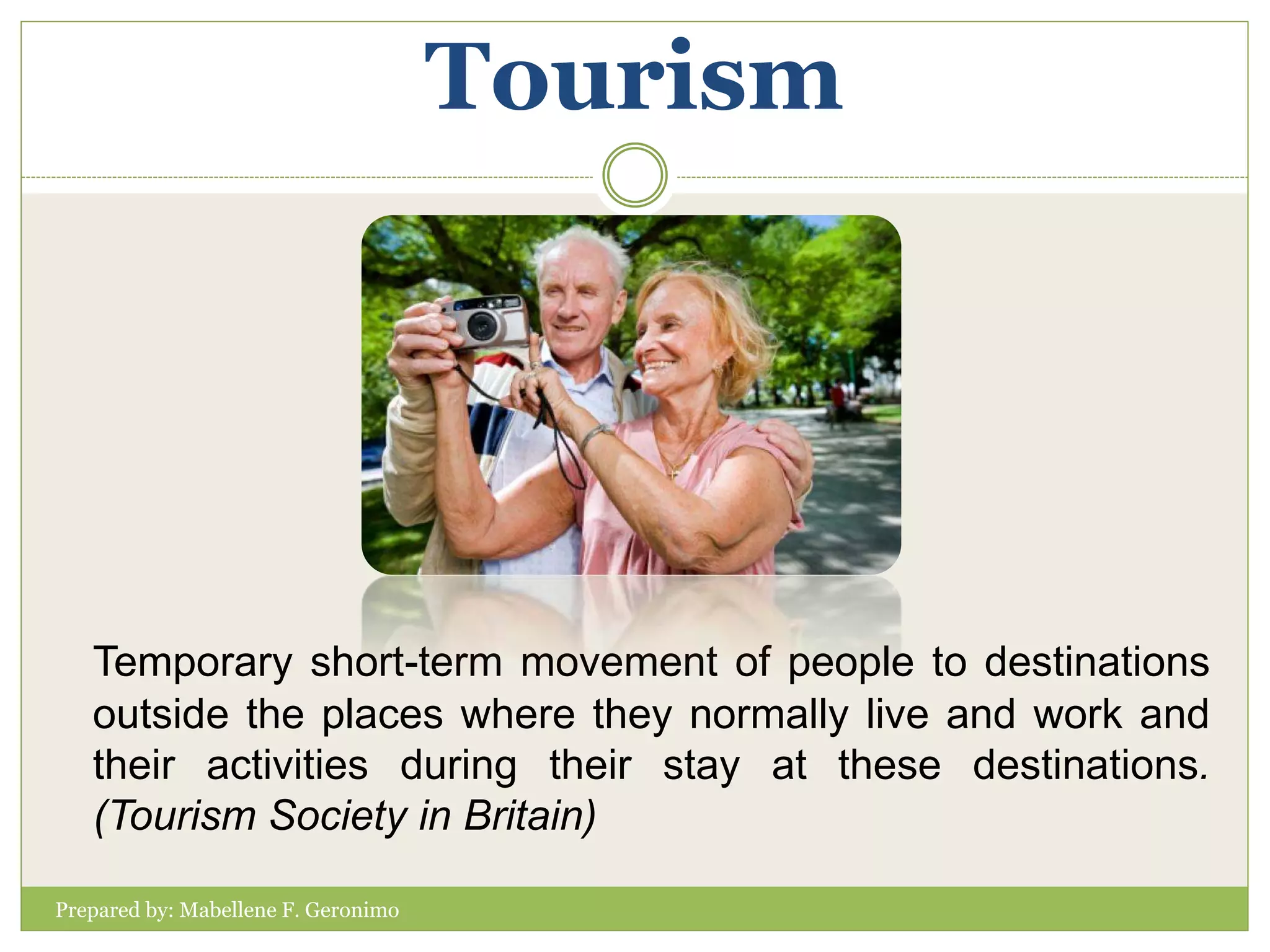 Introduction to tourism | PPTX