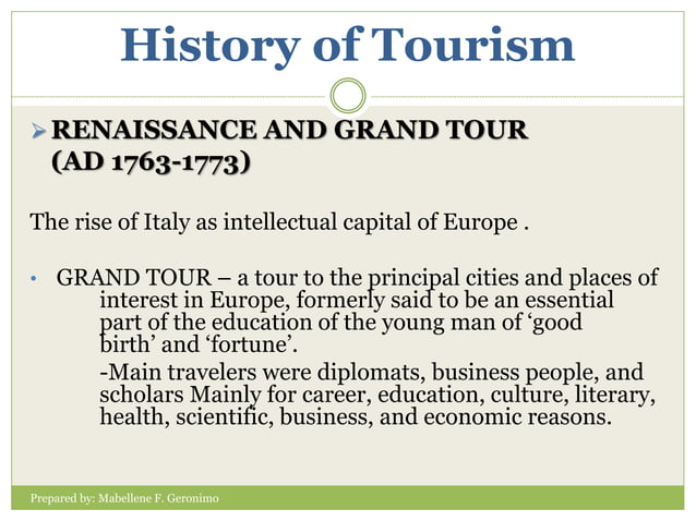 Introduction to tourism | PPTX