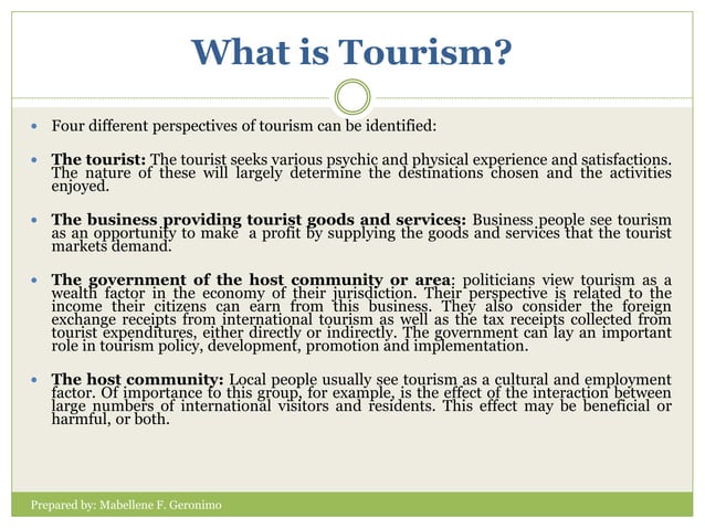 Introduction to tourism | PPTX