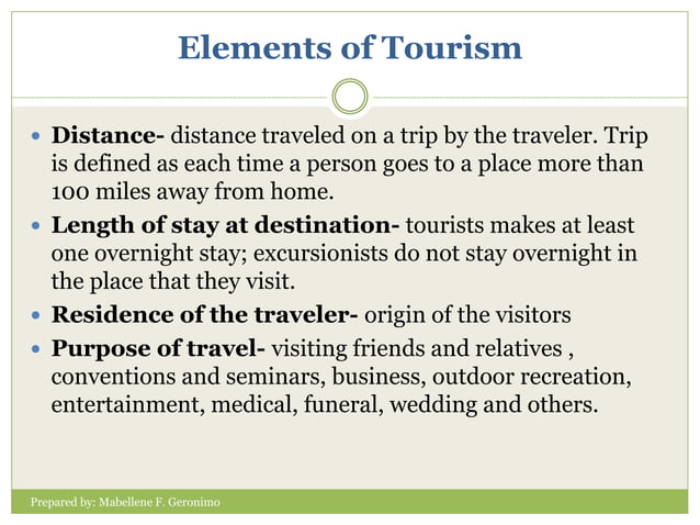 Introduction to tourism | PPTX