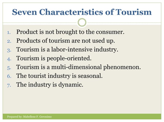 Introduction to tourism | PPTX