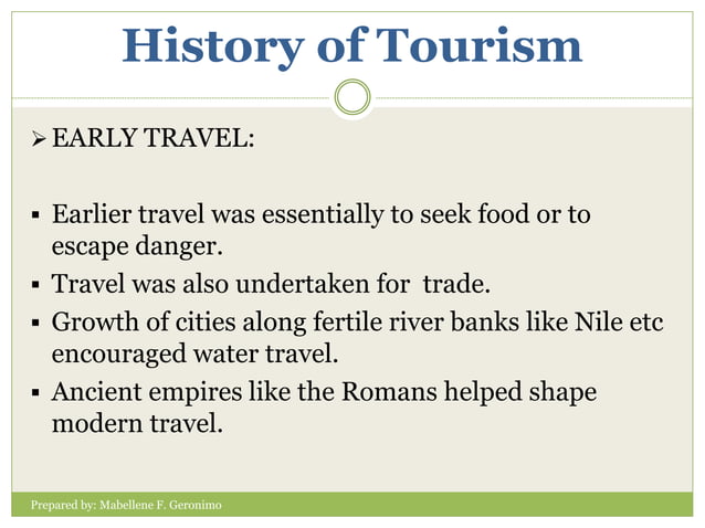 Introduction to tourism | PPTX