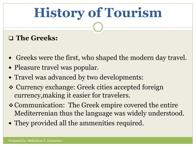 Introduction to tourism | PPTX