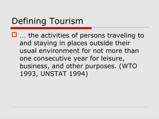 Introduction to tourism and its impacts | PPT