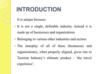 Introduction to tourism industry | PPT