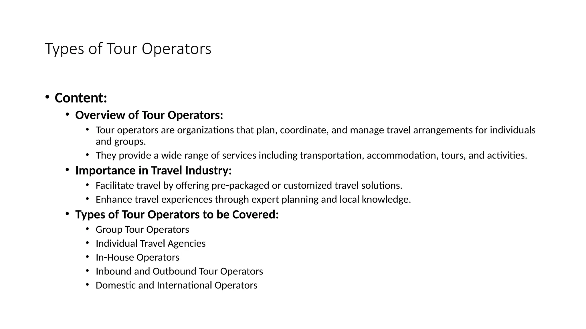 Introduction to Tour Operators LO2..pptx