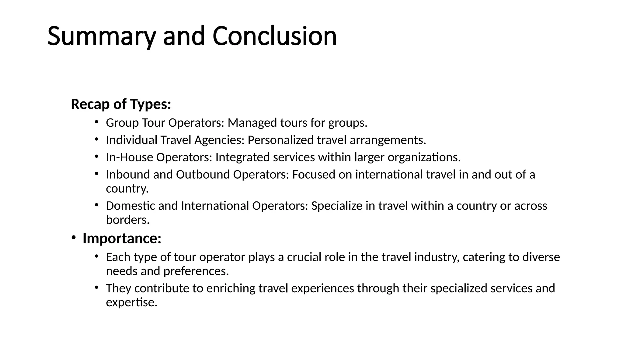 Introduction to Tour Operators LO2..pptx