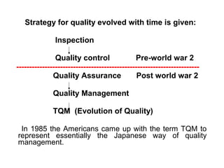Introduction to tqm | PPT