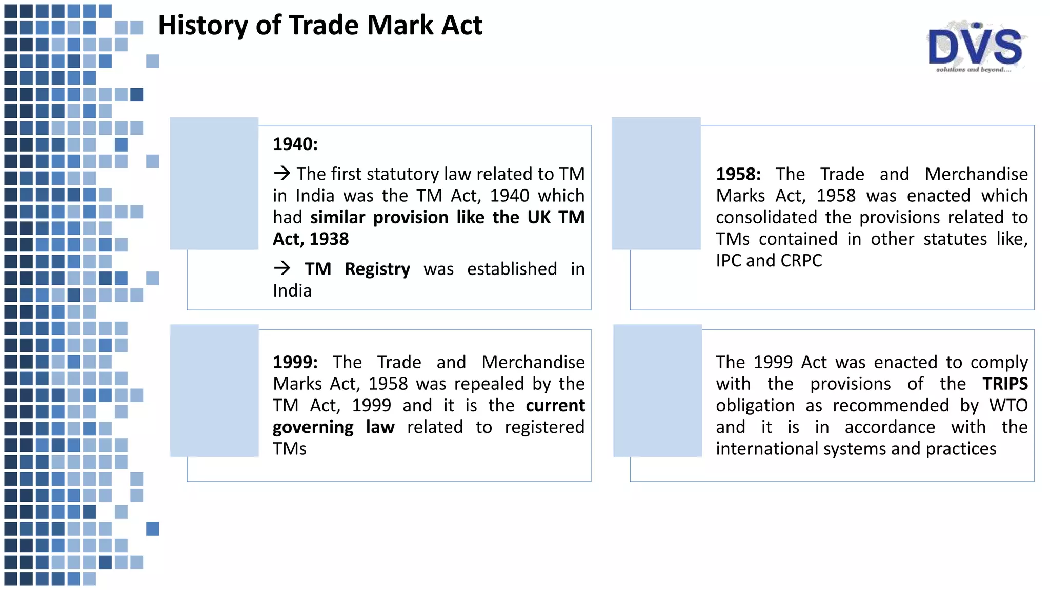 Introduction to Trade Marks Act, 1999 | PPTX
