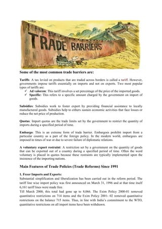 Introduction to trade policy and highlights of india trade policy of ...