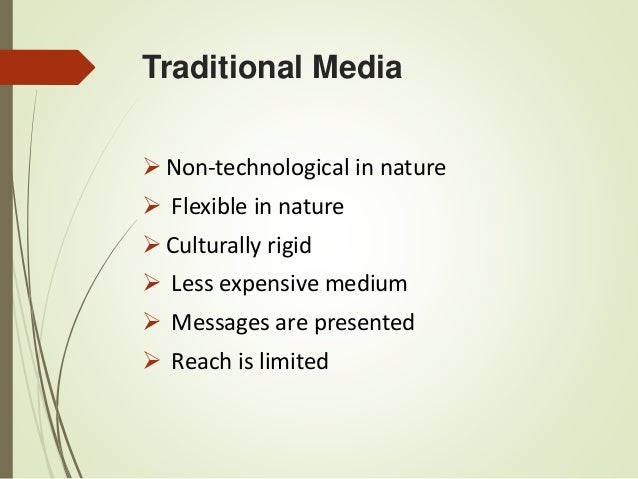 Introduction to traditional media