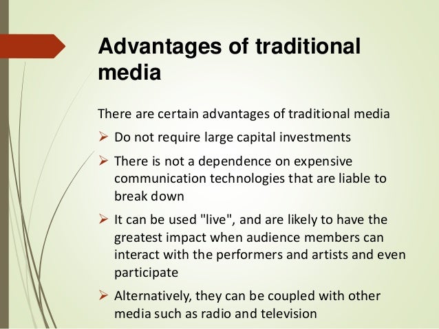 Introduction to traditional media