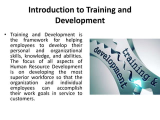 Introduction to training and development - Manu Melwin Joy | PPTX ...