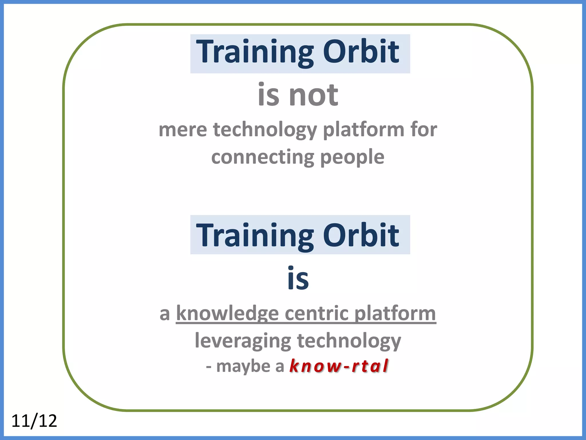 Introduction To Training Orbit | PPTX