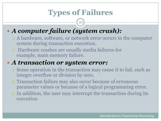 Introduction to transaction processing | PPTX