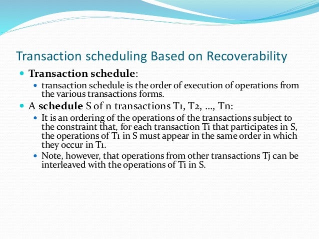 Introduction To Transaction Processing Concepts And Theory