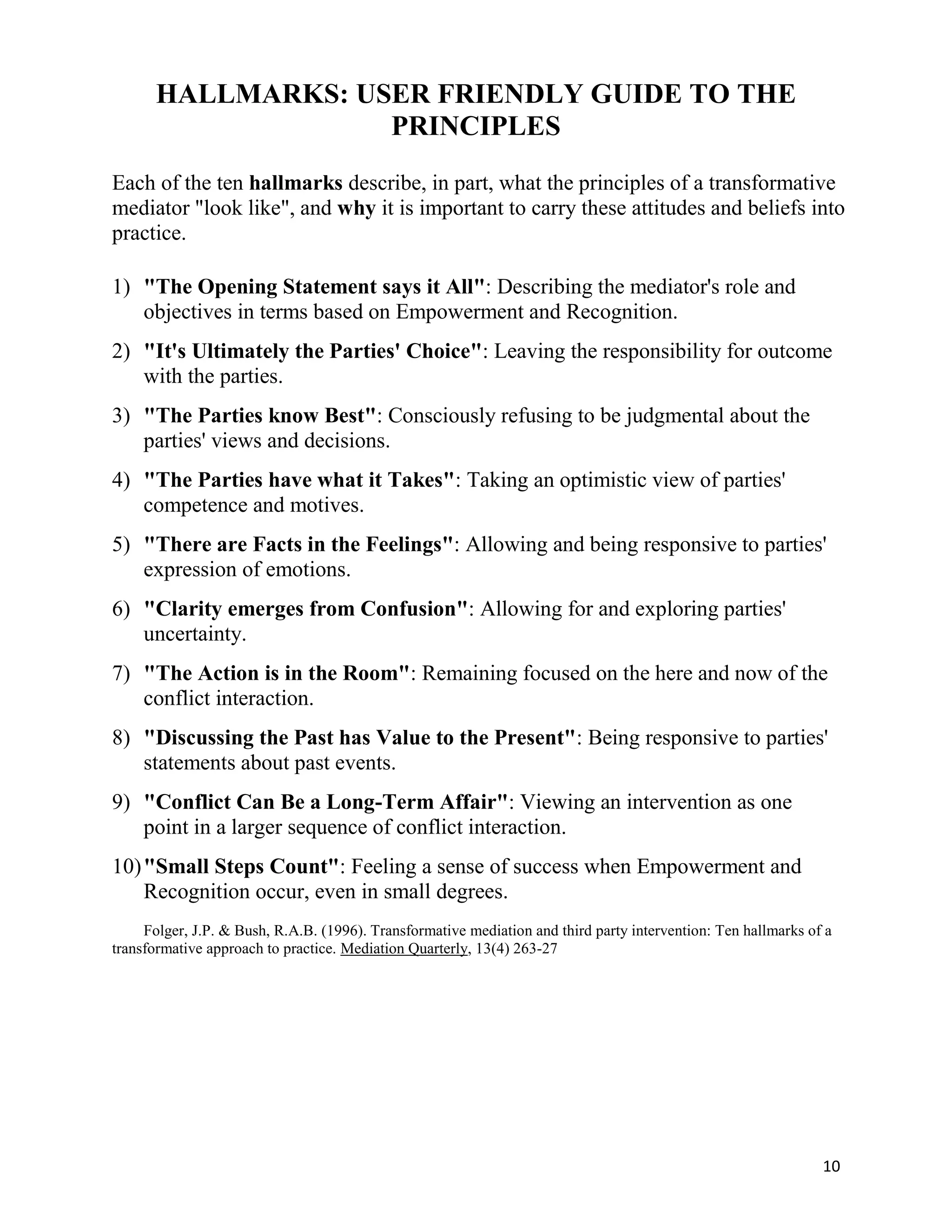 Introduction to transformative mediation | PDF