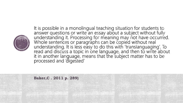 Introduction to Translanguaging in the ESL/EFL Classroom | PPTX