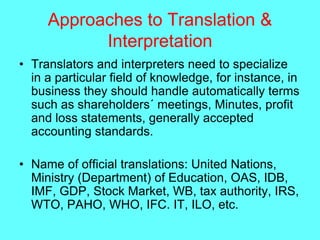 Translation vs. Interpretation | PPTX