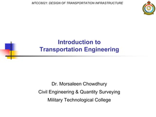 Introduction to transportation engineering | PDF