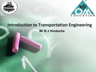 Introduction to transportation engineering | PDF
