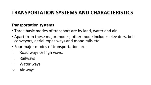Introduction to transport engg (3) | PPT