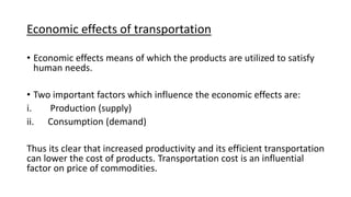 Introduction to transport engg (3) | PPTX