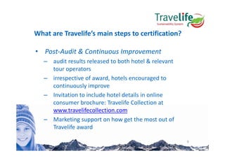 Introduction to travelife hotelier webinar - april 2012 | PDF