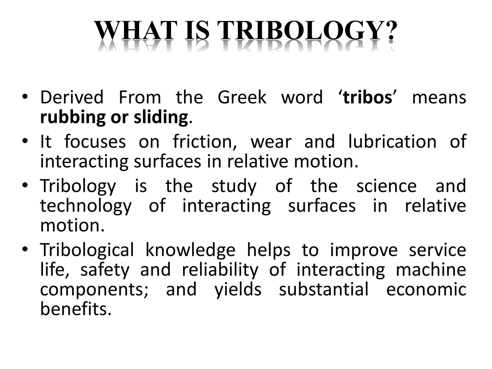 Introduction to tribology | PDF