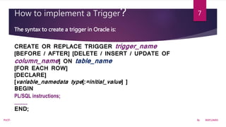 Introduction to triggers | PPT