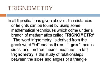 trignometry intruduction | PPT