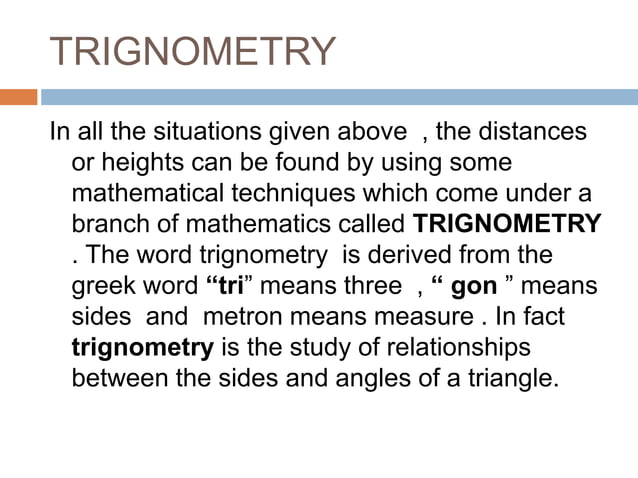 trignometry intruduction | PPT