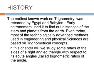 trignometry intruduction | PPT
