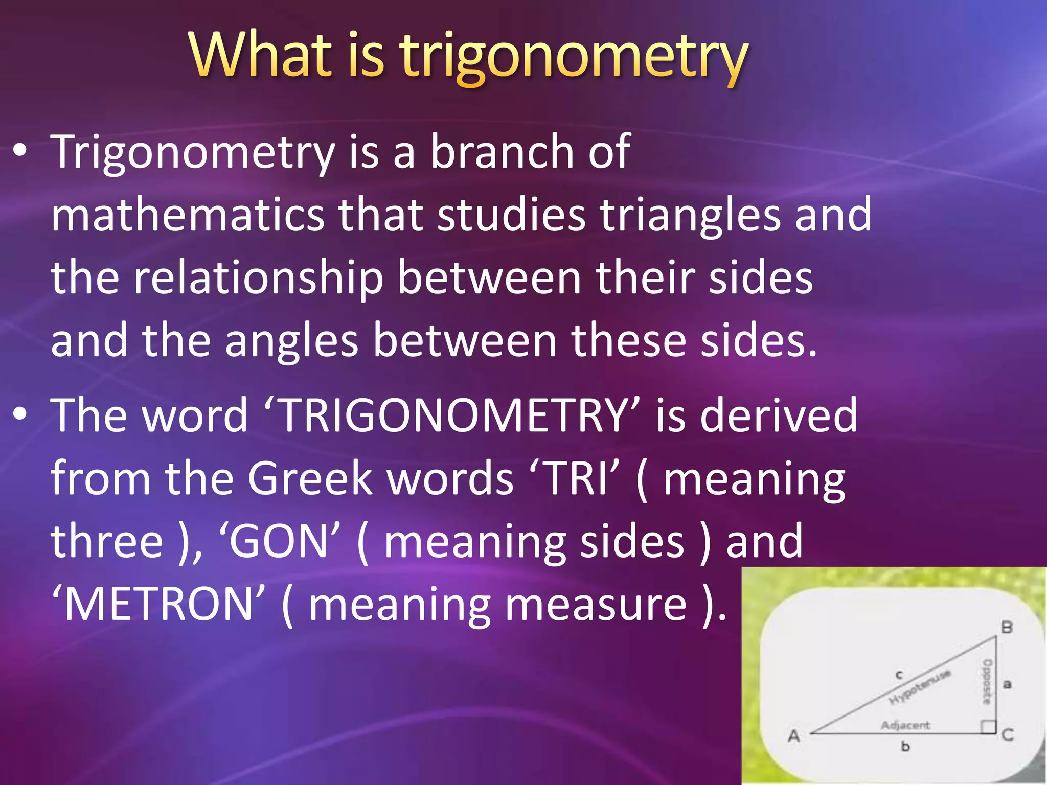 Introduction to trigonometry | PPTX