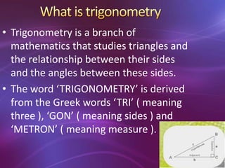 Introduction to trigonometry | PPT
