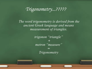 Introduction to trigonometry | PPTX | Physics | Science