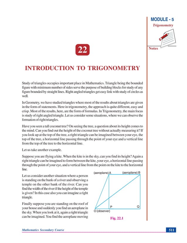 Introduction to trigonometry | PDF