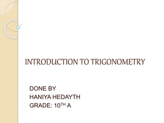 Introduction to trigonometry | PPTX