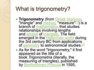 Introduction to trigonometry | PPTX