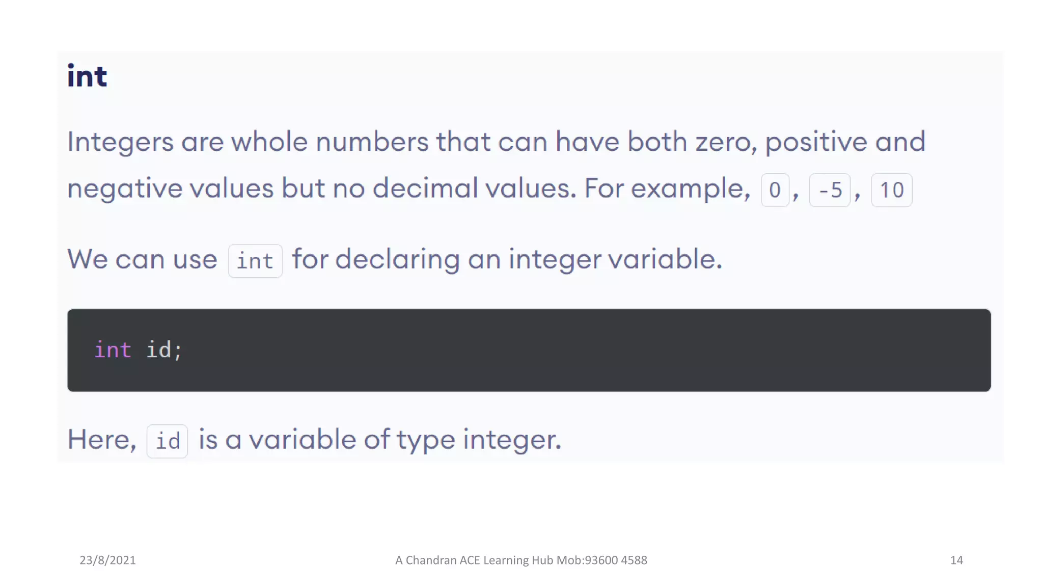 Introduction to Turbo C data types | PPTX
