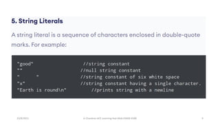 Introduction to Turbo C data types | PPTX