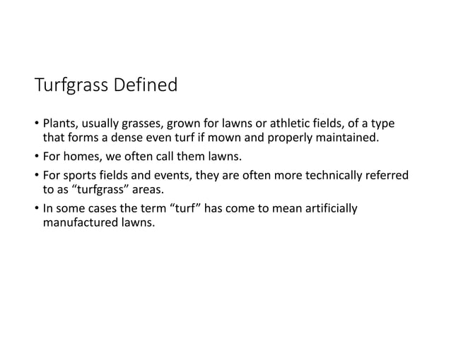 Introduction to Turfgrass Management | PDF | Landscaping | Home & Garden