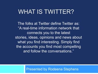 Introduction to twitter | PPTX | Social Networking | Internet