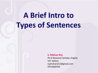 Types of sentences | PPTX